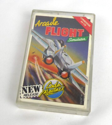Commodore 64 C64 Spiel -- ARCADE FLIGHT SIMULATOR (Codemasters) -- Tape ...