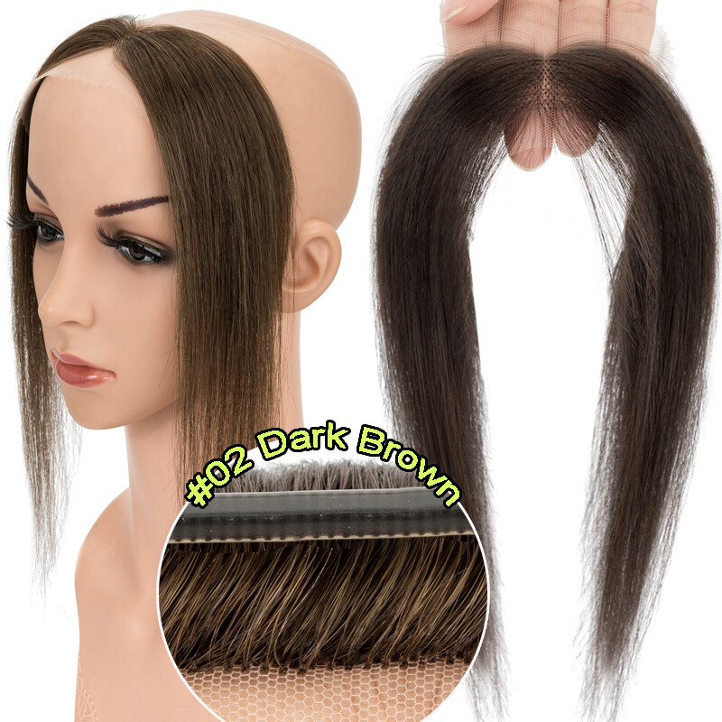 FULL LACE HAND-TIED FRONT HAIRLINE HUMAN HAIR PATCHES Hairpiece For ...