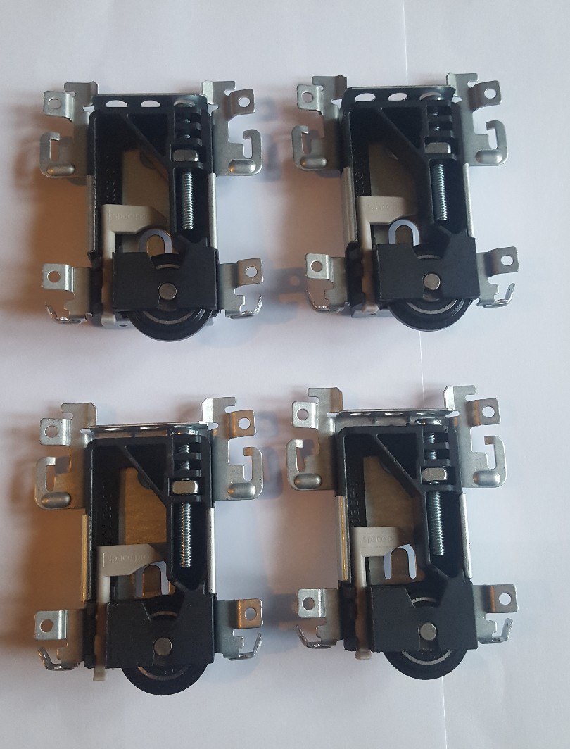 4X SpacePro Stanley 17-4264Y-000 TAC2-8 Sliding Wardrobe Wheels/Runner ...