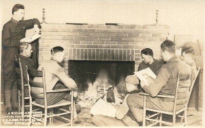HOSPITAL CONVALESCENT SOLDIERS FORT SNELLING MN ANTIQUE REAL PHOTO ...