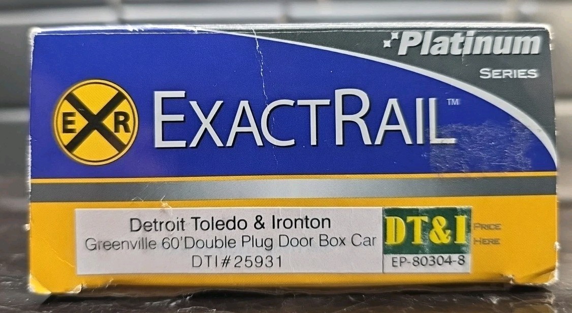 Exactrail Platinum Series DT&I Greenville 60" Double Plug Door Box Car ...