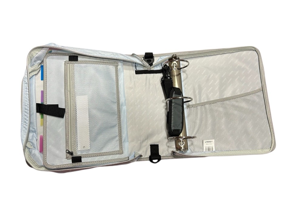 Case It "Mighty Zip Tab" Zipper Binder * 3 Ring * 3" Capacity * Pastel ...