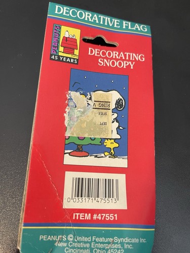 28x44” Peanuts Snoopy Tree Decorative Flag (Indoor/Outdoor) - Sealed in ...