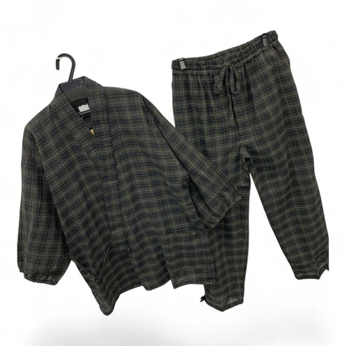 Men's L Shijira Lattice Pattern Samue Set Black New | eBay