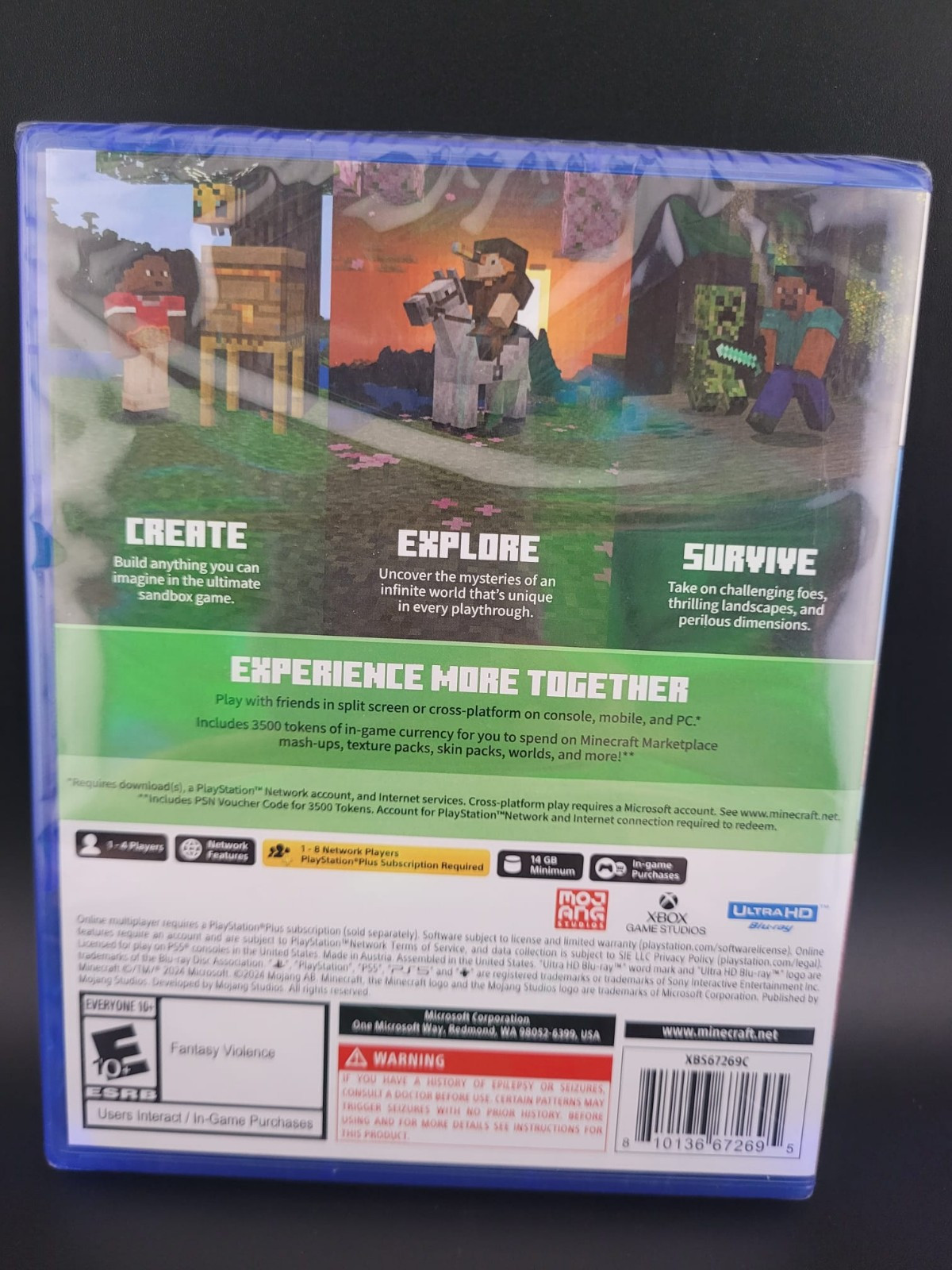 Minecraft (Sony PlayStation 5) W/ 3500 Tokens | eBay