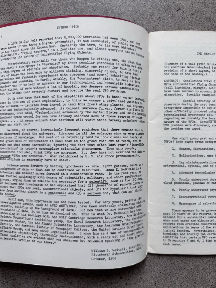 Unidentified Flying Objects – Dr. James E. McDonald, NICAP 1967 UFO ...