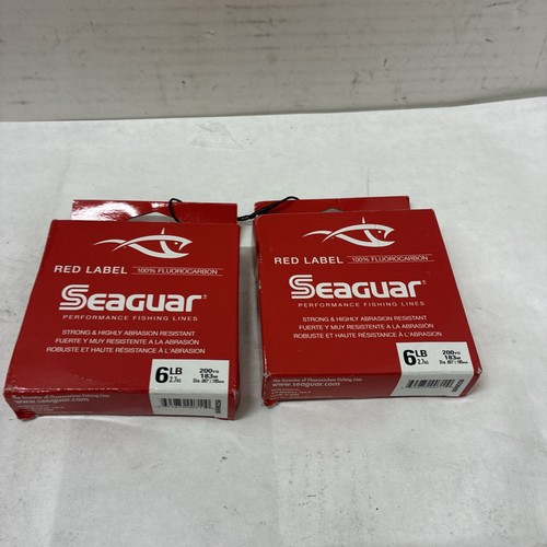 SEAGUAR RED LABEL Fluorocarbon Fishing Line 6lb 2 Packs 200 Yds Each | eBay