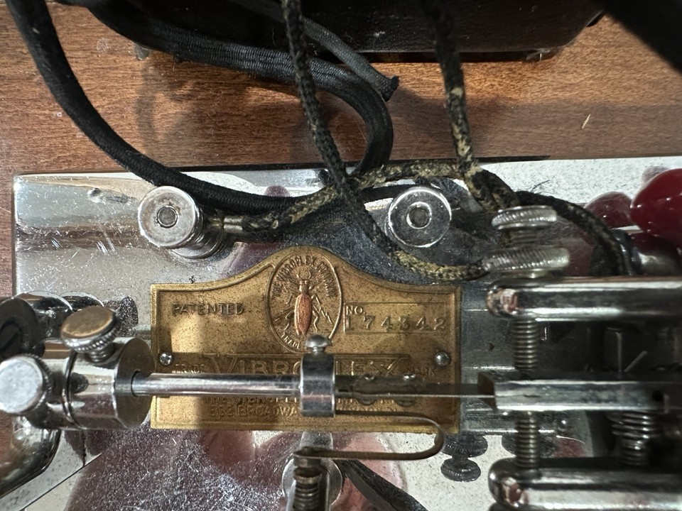 VIBROPLEX TELEGRAPH EQUIPMENT AND CASE. Morse Code, Bug, | eBay