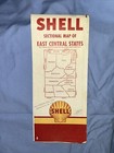 Vintage 1956 Shell Road Map EAST CENTRAL United States Harman Oil West ...