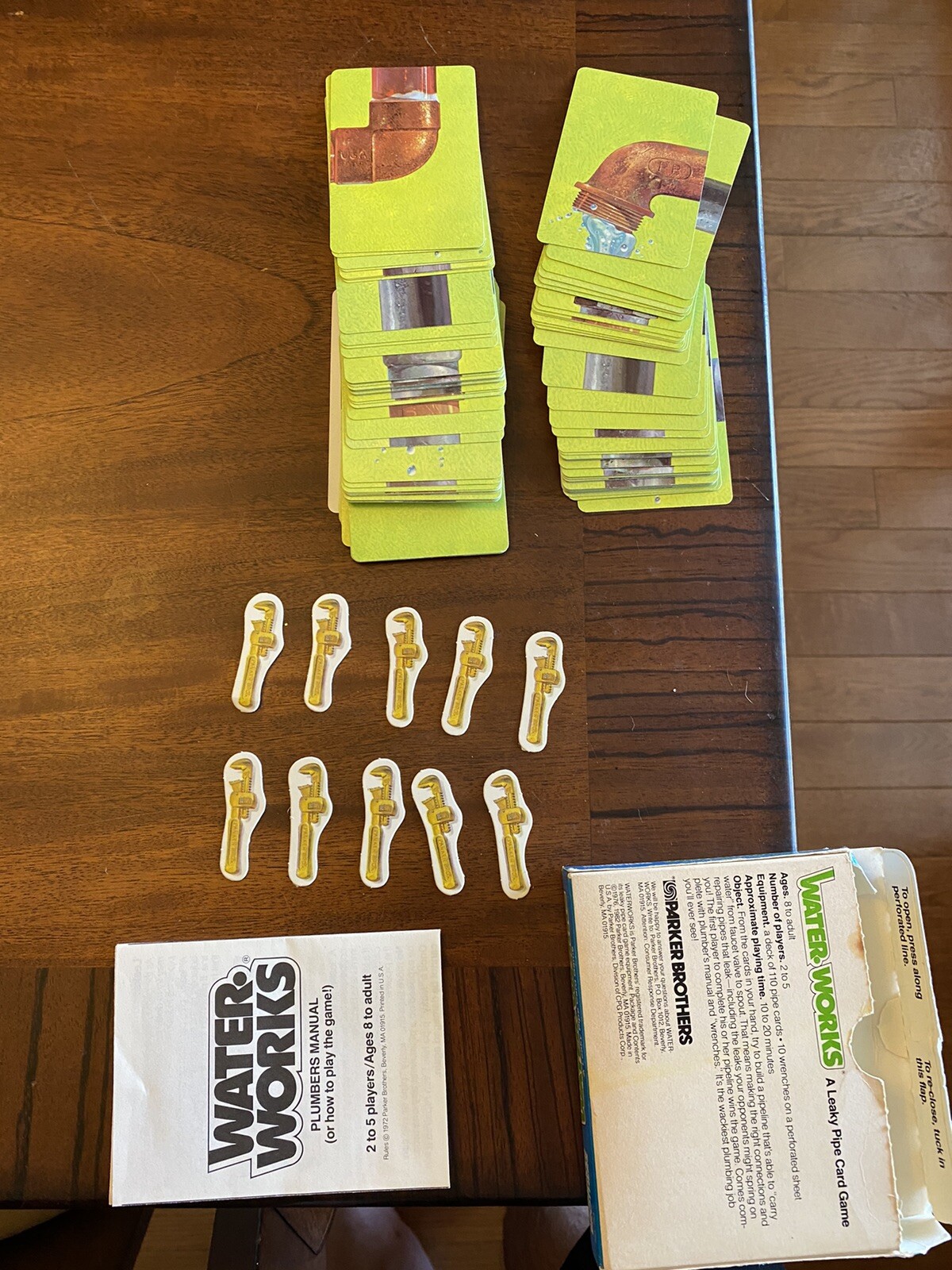 Waterworks Card Game PARKER Brothers Leaky Pipe Complete Vintage 1982 ...