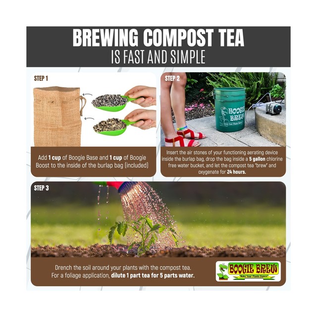 Boogie Brew Compost Tea Heavy Harvest 2part Formula 3lb Plants Organic ...