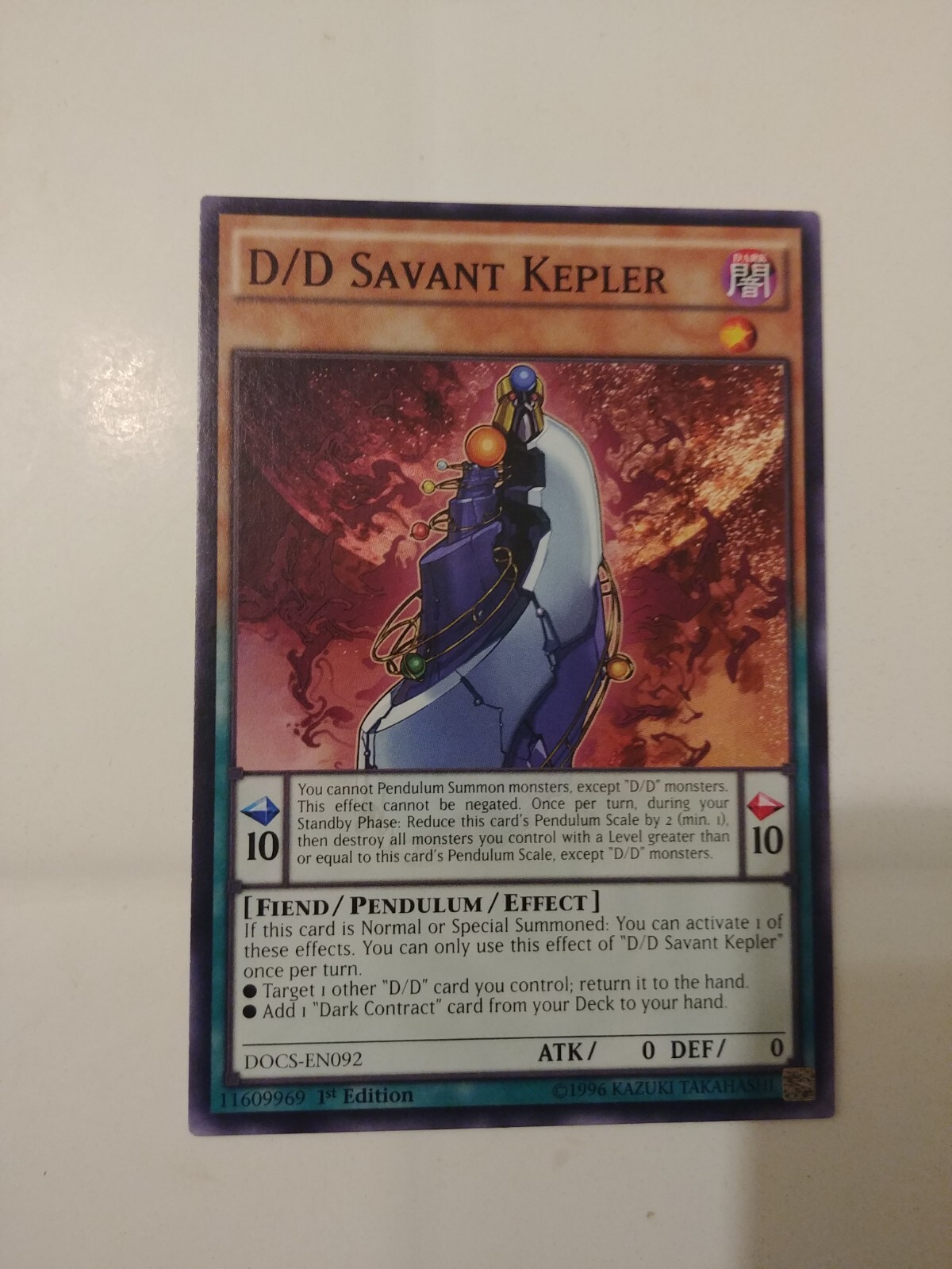 Yu-Gi-Oh! TCG D/D Savant Kepler Dimension of Chaos DOCS-EN092 1st ...