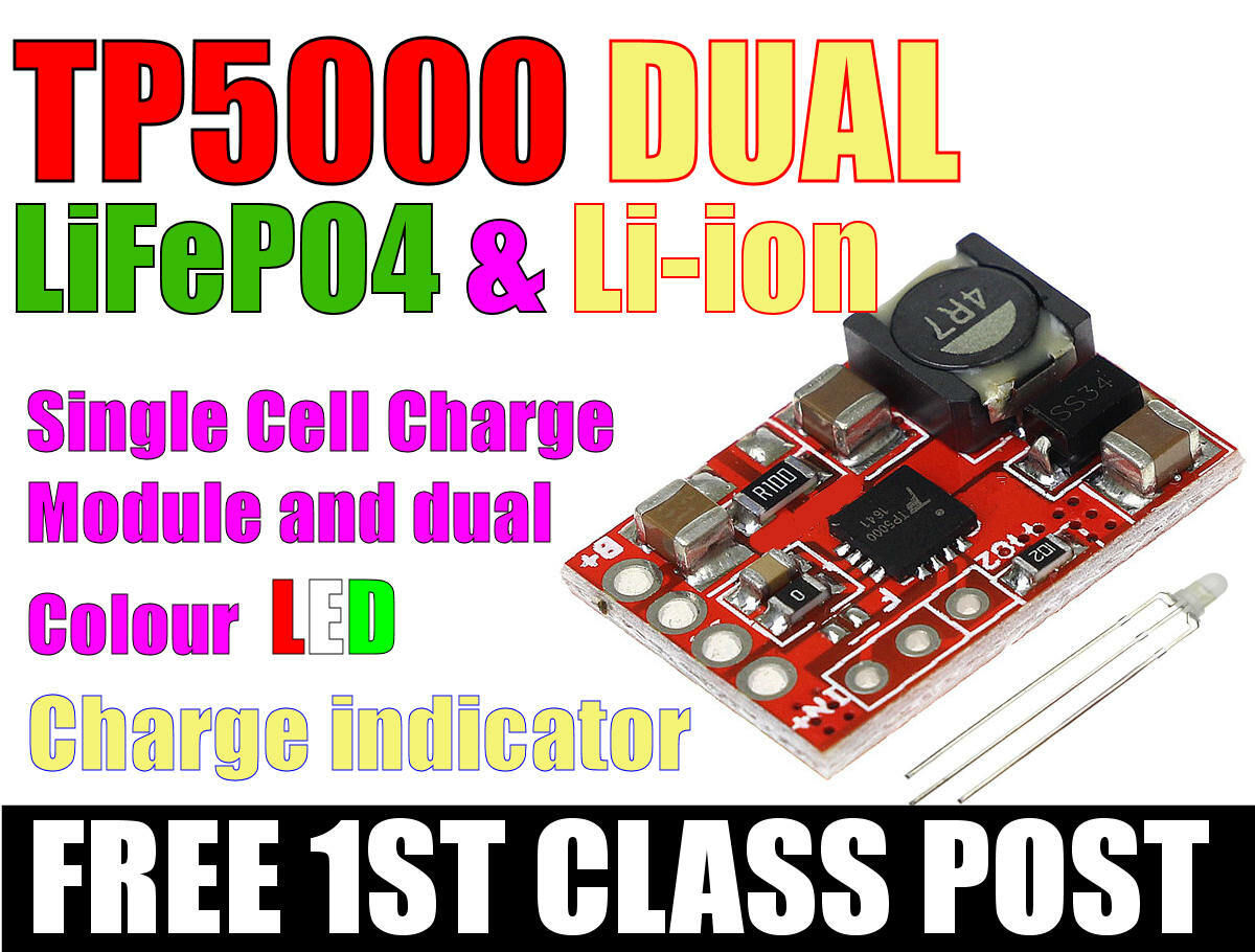 TP5000 DUAL Li-ion AND LiFePO4 Charge Module | Grelly UK