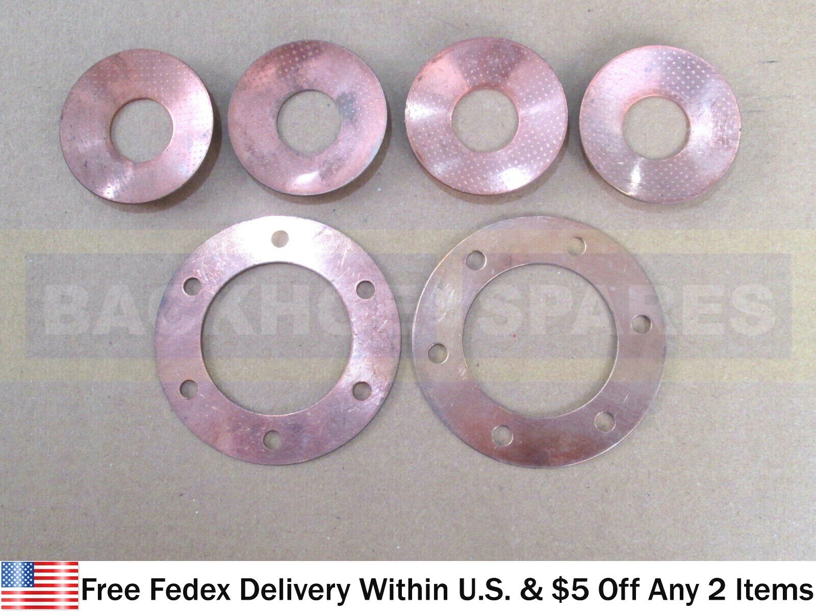 JCB PARTS - DIFF. GEAR SET THRUST WASHERS (PART NO. 808/00209 & 808/ ...