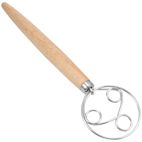 Oak Handle Stirring Rod Kitchen Whisk Handheld Bread Dough Mixer | eBay