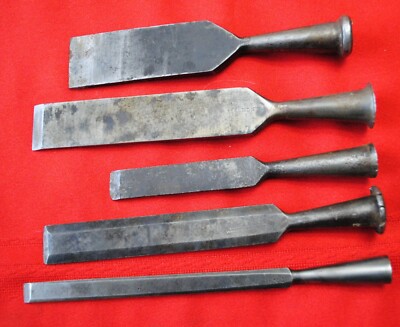 Five Vintage Chisel Sockets, Keen Kutter, Samson, Old Tools | eBay
