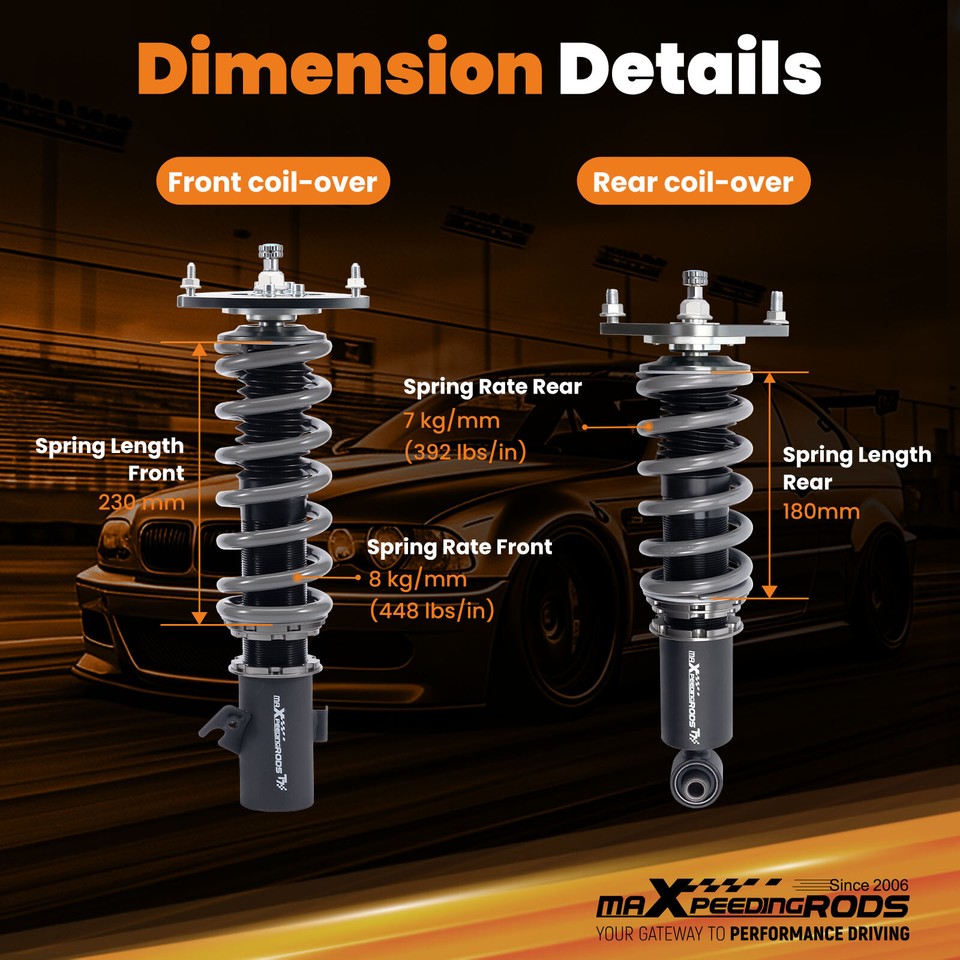 MaXpeedingrods T7 Coilovers 24 Way Damper Lowering Kit for Subaru ...