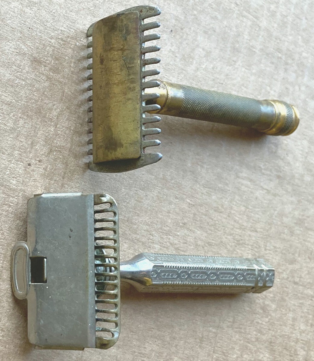 vintage Safety RAZORs: Brass KWIKLIP Double Edge Comb + EVER READY 1912 ...
