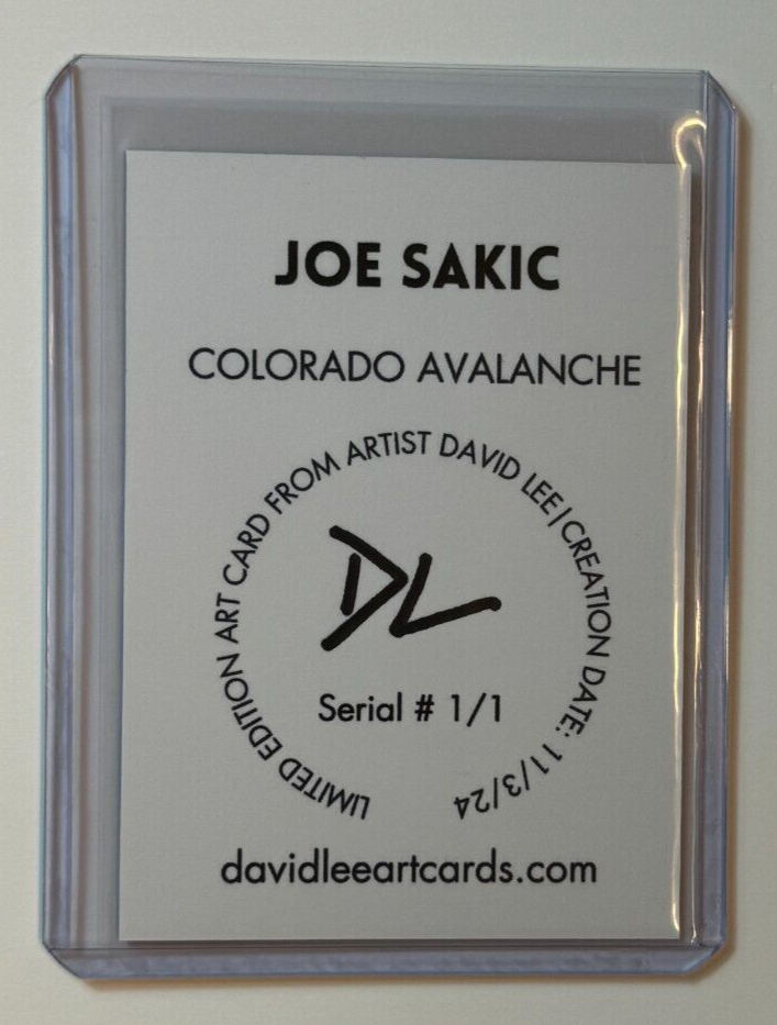 Joe Sakic Platinum Plated Artist Signed "Colorado Avalanche" Trading ...