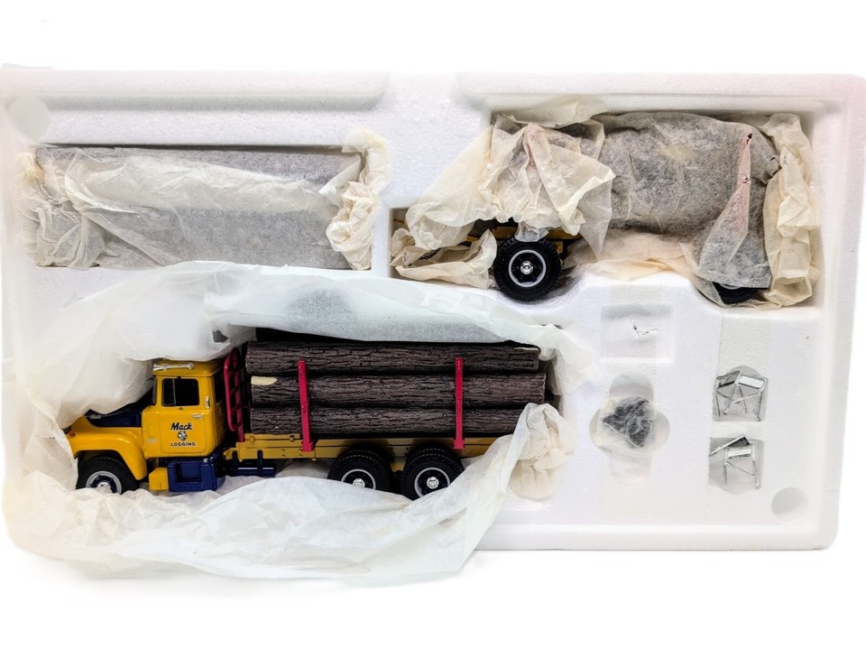 1/34 First Gear Mack R-Model Heavy-Duty Logging Truck w/Trailer #19 ...