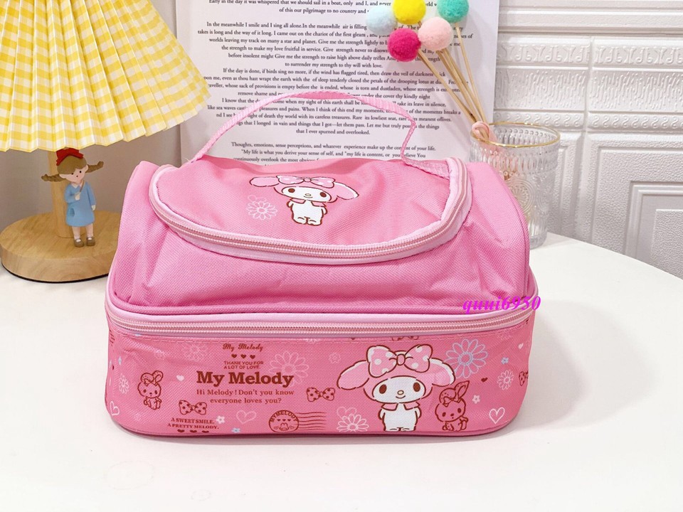 Kuromi Cinnamoroll My Melody Bento Bag Insulated Cooler Bilayer Lunch ...