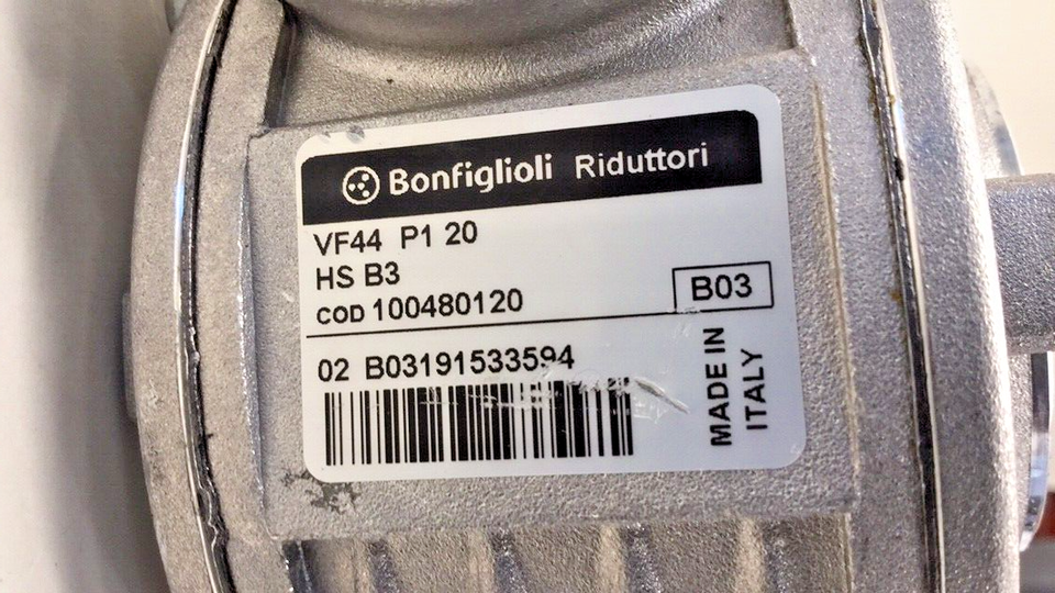 Bonfiglioli VF44P120HSB3 Gear Box Reducer Ratio 20:1 VF44-P1-20HS-B3 | eBay