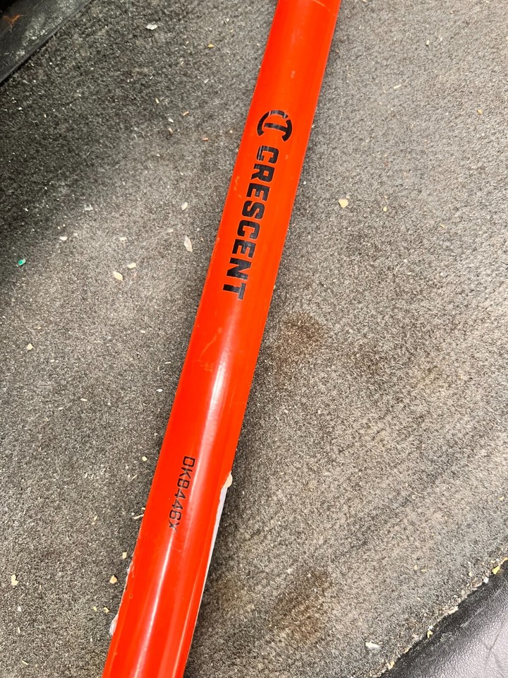 44" Crescent Wrecking Pry Bar Tool Double Fork Design W/ Gripping Teeth ...