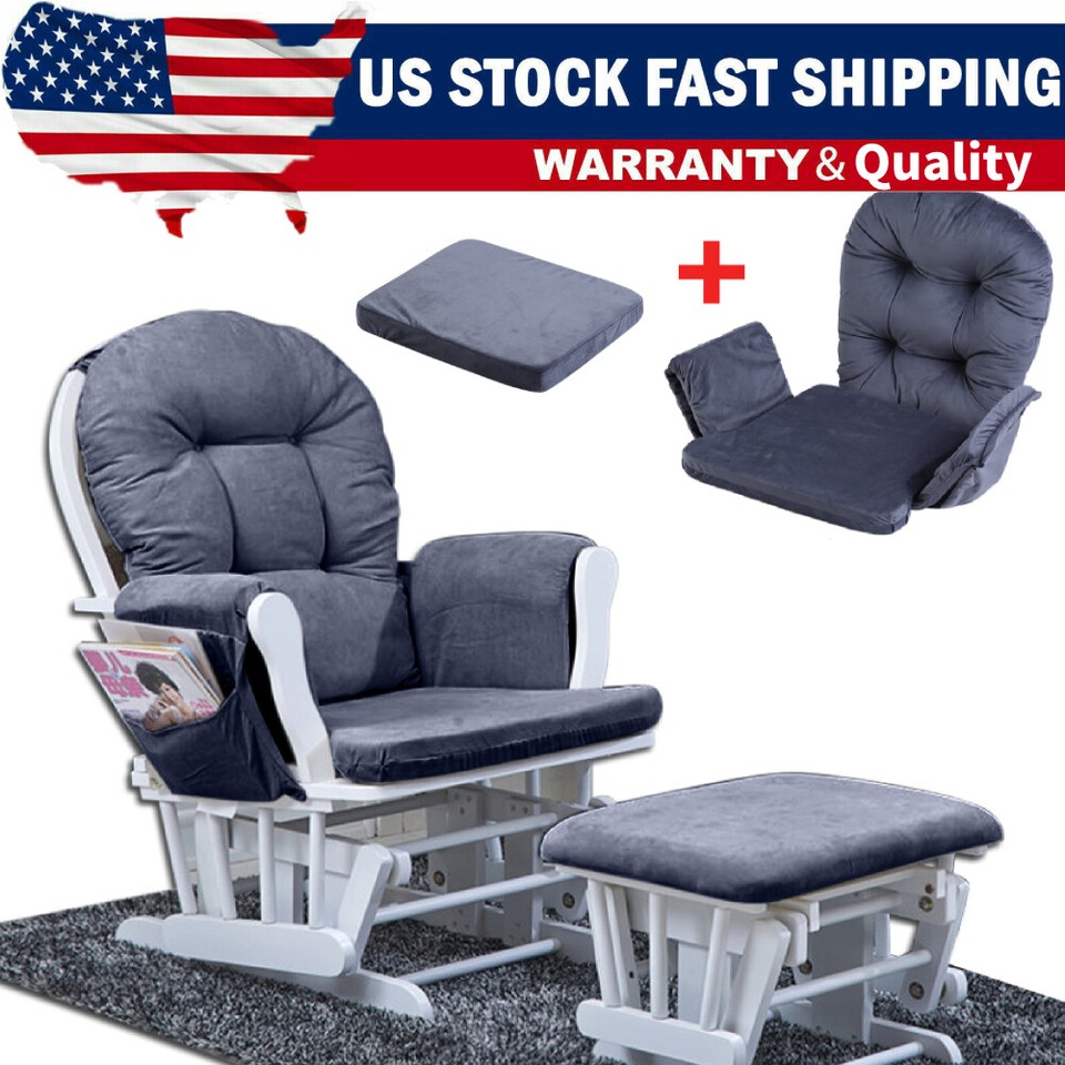 Glider Rocker Replacement Cushions + Tool with Storage Pocket Washable ...