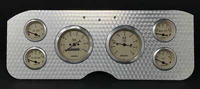 1955 1956 1957 1958 1959 GMC 6 Gauge Dash Panel Engine Turned Insert ...