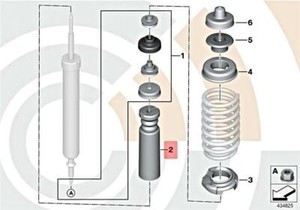 Rear Spring Top Bump Stop Suspension Genuine BMW 3 Series E90 M E82 ...