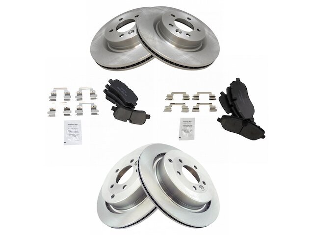 Front and Rear Brake Pad and Rotor Kit For Range Rover Sport LR3 TW68G2 ...