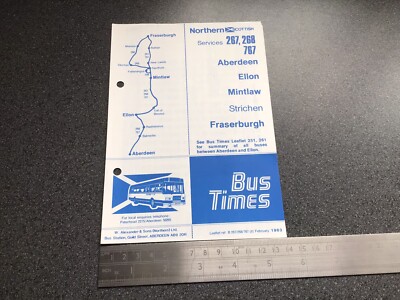 Northern Scottish Bus Group Route 267 268 767 Timetable February 1983 ...