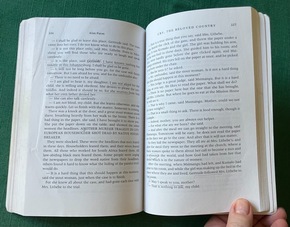 2 Alan Paton books: Cry the Beloved Country + Ah, But Your Land is ...