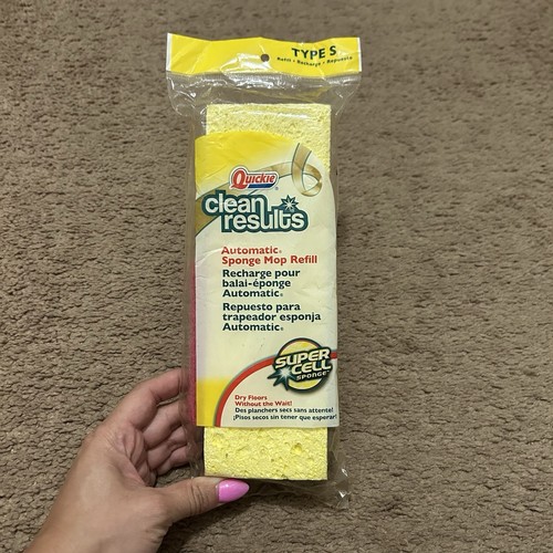 NEW Quickie Type-S Refill Clean Results Automatic Sponge Mop Super Cell ...