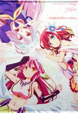 No Game No Life B2 Tapestry White, Steph & Jibril, Anime Illustration ...