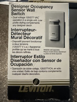 Leviton Designer Occupancy Sensor Wall Switch 120/277 VCA | eBay