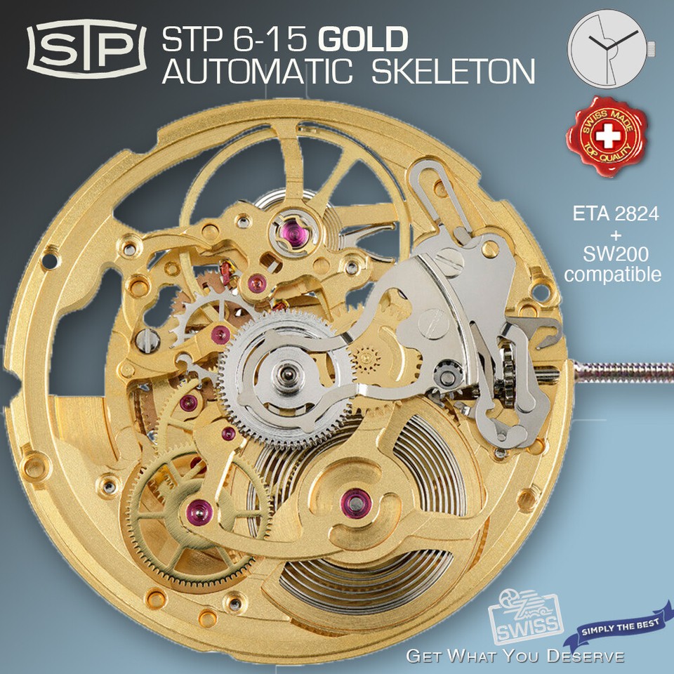 MOVEMENT AUTOMATIC STP6-15 (compatible ETA 2824+SW200) 6 VARIATIONS ...
