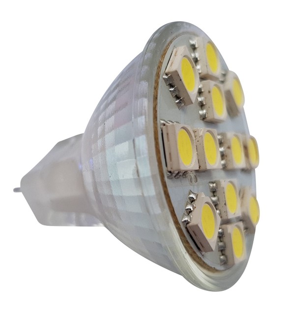 Cabinet Mr11 12 SMD LED 12v (10-30v Dc) 2.4w 180lm Warm White Bulb 25w ...