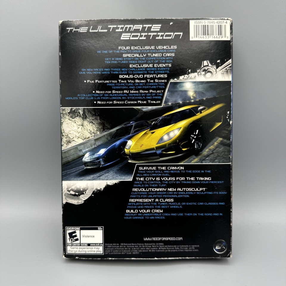NO GAME: Need for Speed Carbon Collectors Edition PC 2006 Box w KEY ...