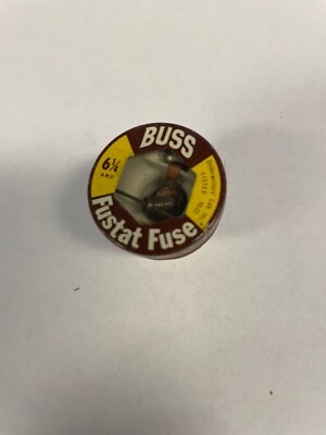 NOS Vintage FuseStat 125 Volt Time Delay Plug In Screw Type Fuse S-6-1/ ...