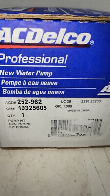 ACDelco Engine Water Pump 252-962 19325605 | eBay