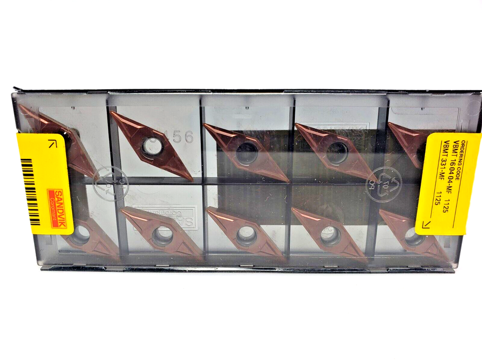 Sandvik Coromant VBMT 331-MF 1125 (VBMT 16 04 04-MF) Carbide Inserts ...