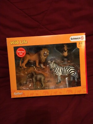 SCHLEICH WILDLIFE SAFARI STARTER SET 42387 Lion Zebra Elephant ...