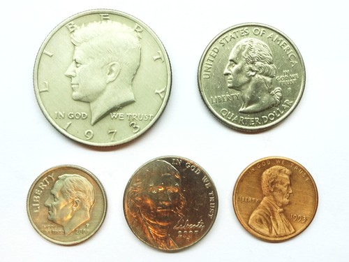 USA coin set - 1 - 5 -10 - 25 - 50 cents - coin set 76 | eBay