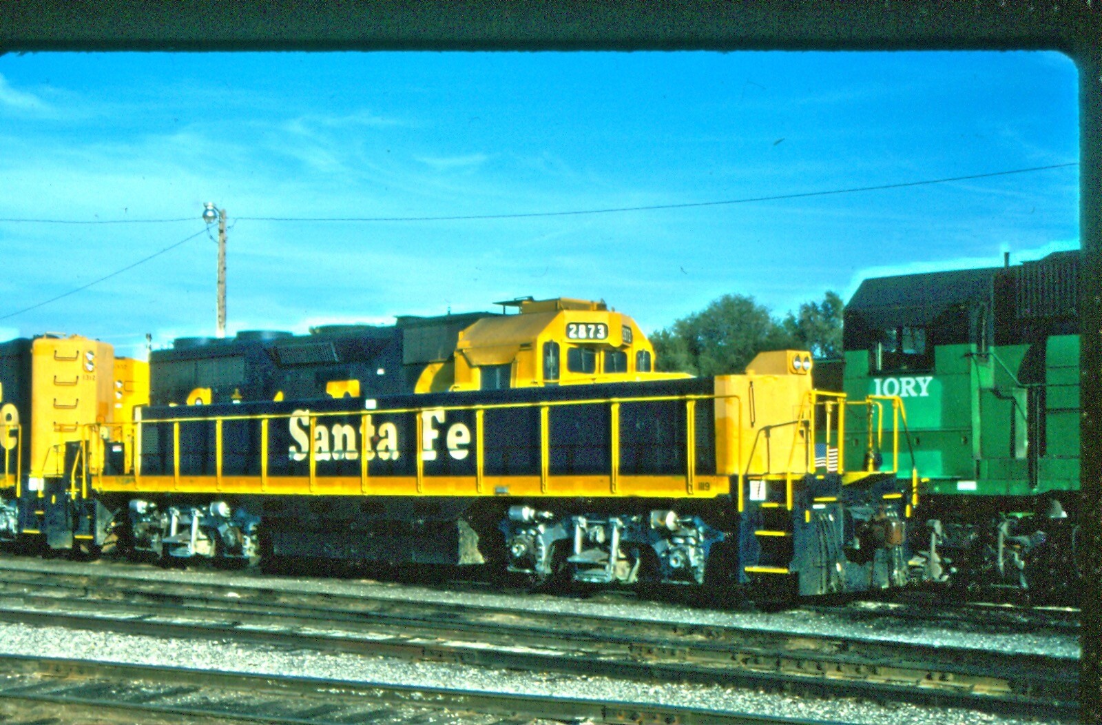 ATSF 1119 slug, Newton, KS, 09/97; Kodachrome Original | eBay