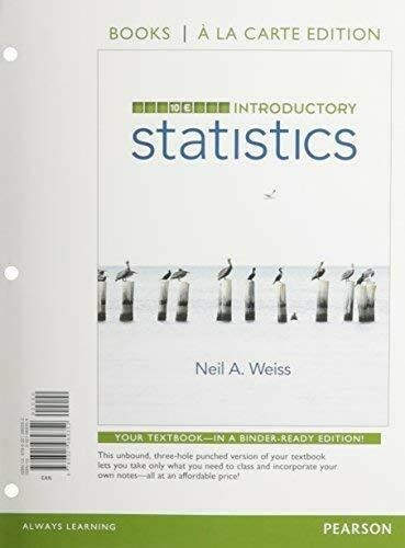 Introductory Statistics, Books a la Carte Edition (10th Edition) | eBay