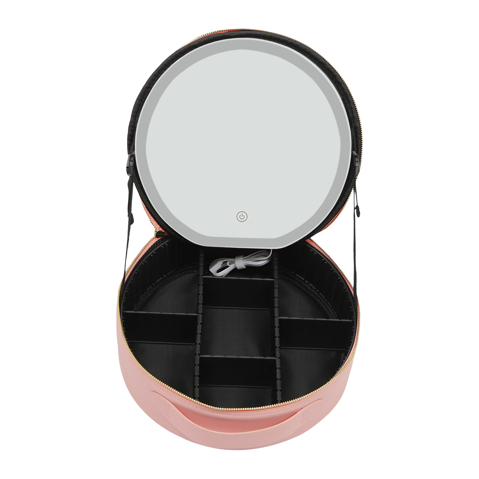 Smart Led Cosmetic Case With Mirror Cosmetic Bag Large Capacity Makeup