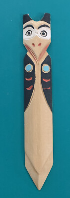 Hand carved Wooden Bookmark Alaska Figural Travel Souvenir | eBay