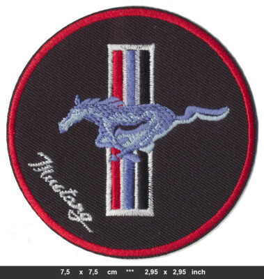 FORD MUSTANG Patches Embroidered Sew Iron On Cars Sportcars Oldtimer ...
