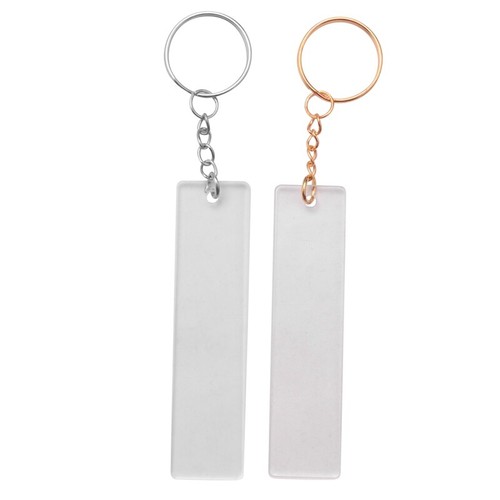 150Pcs Acrylic Keychain Blank with Rings for Vinyl, Clear Key Chains ...